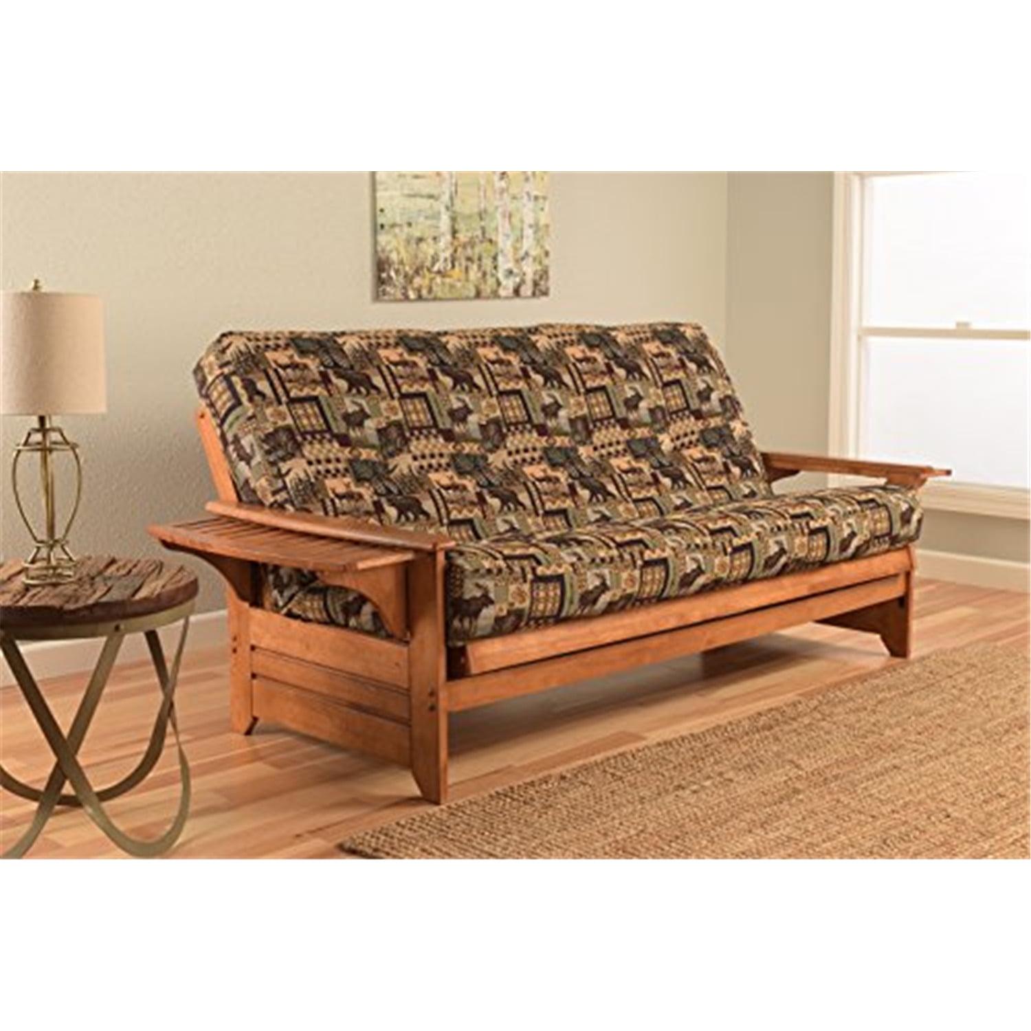 Albany Futon with storage in Barbados Finish, Multiple ColorsMarmont ...