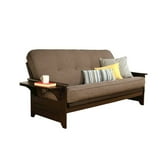 Albany Futon with storage in Rustic Walnut Finish, Multiple Colors ...