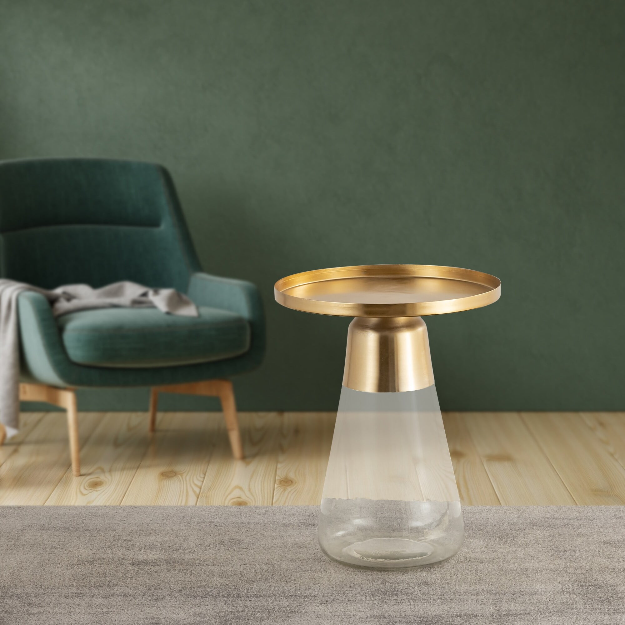 Albany Living ET208 Blown Glass based Made with golden top Clear ...