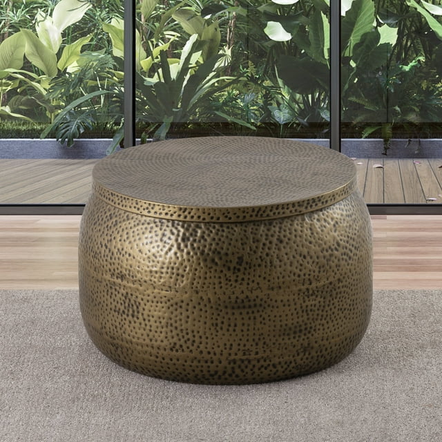 Albany Living Chic Drum Coffee Table with Sleek Round Design and ...