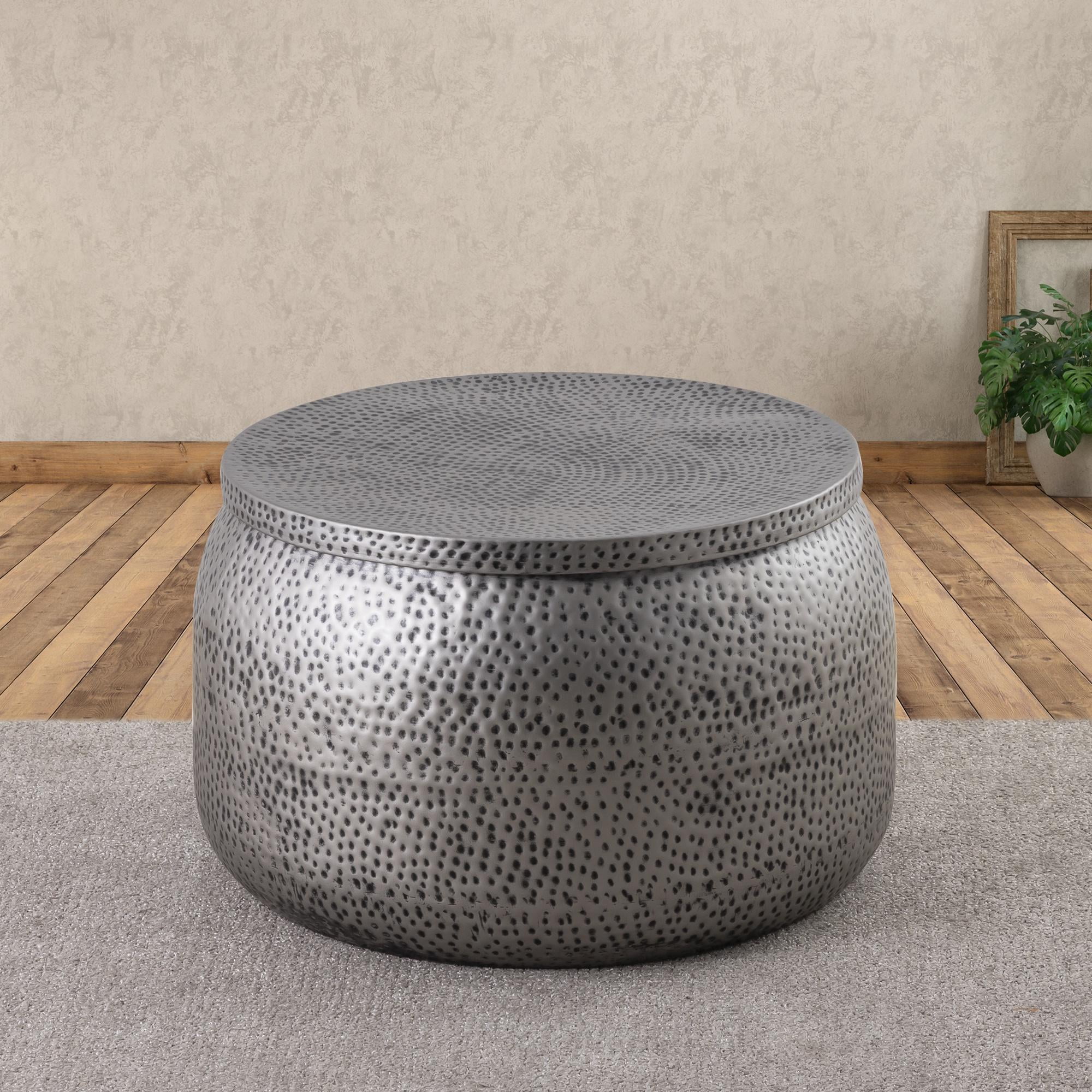 Albany Living T3368 Drum Coffee Table With Storage Antique in Gray ...