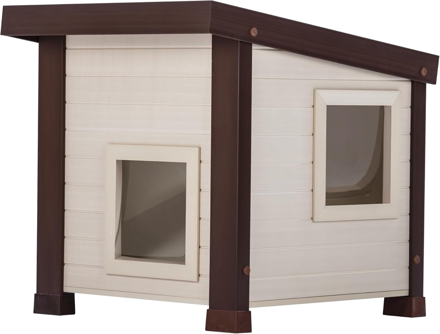 Albany Outdoor Feral Cat House for Multiple Cats with Quick & Easy ...