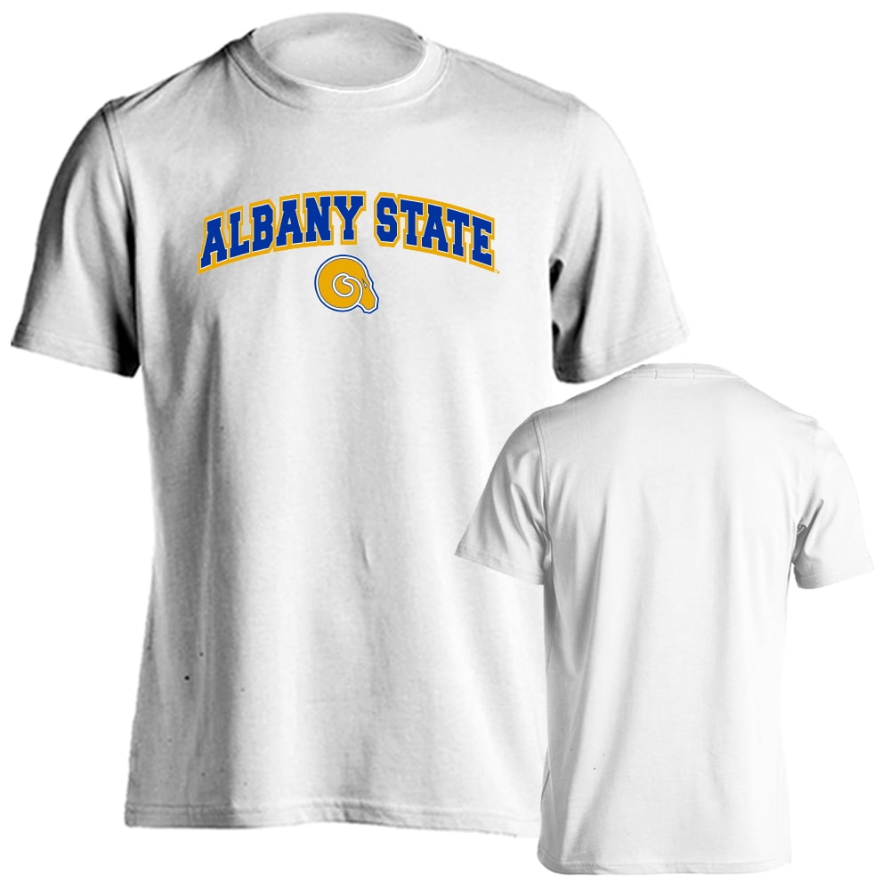 Albany State Golden Rams Classic Arch with Mascot Short Sleeve T-Shirt ...