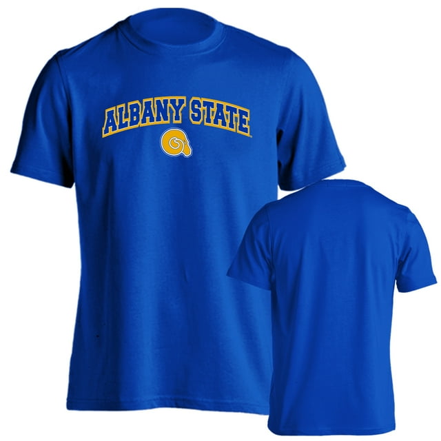 Albany State Golden Rams Classic Arch with Mascot Short Sleeve T-Shirt ...