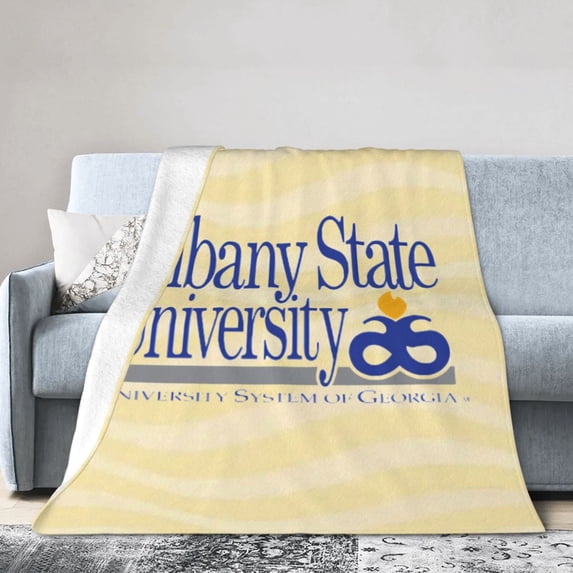 Albany State University Logo Ultra-Soft Micro Fleece Blanket Multi-Size ...
