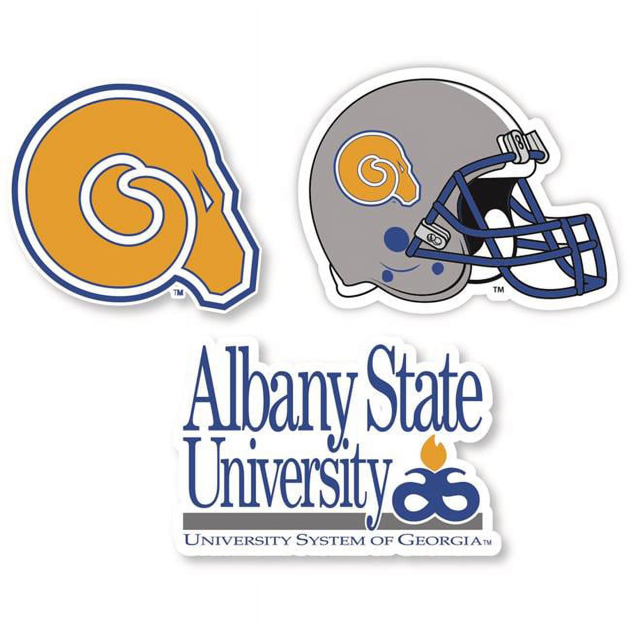 Albany State University Vinyl Decal Sticker, 4 in. - Pack of 3 ...