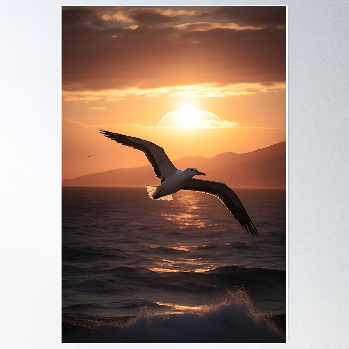 Albatross Bird Poster Wall Art, Modern Wall Decor For Living Room ...