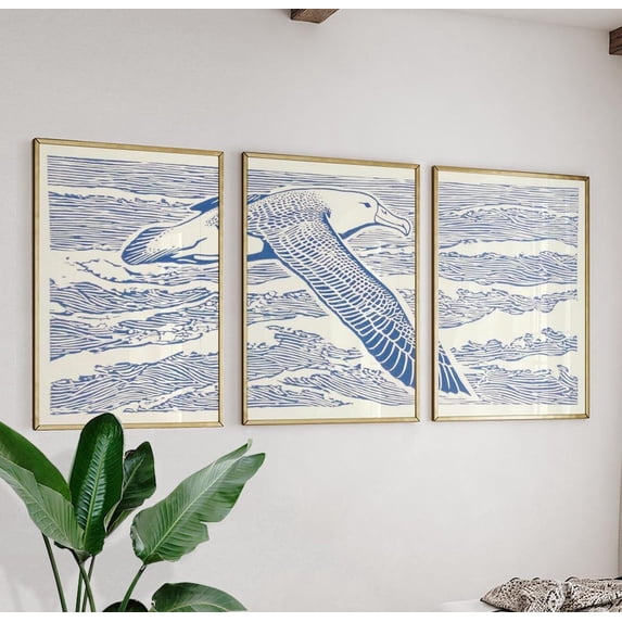 Albatross Japanese Ink Art Set 3 Unframed Paper Print 16x24 - Walmart.com