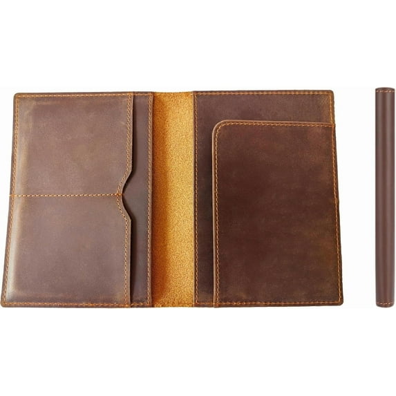Albatross Leather Travel Passport Holder, Minimalist Design, Full Grain ...