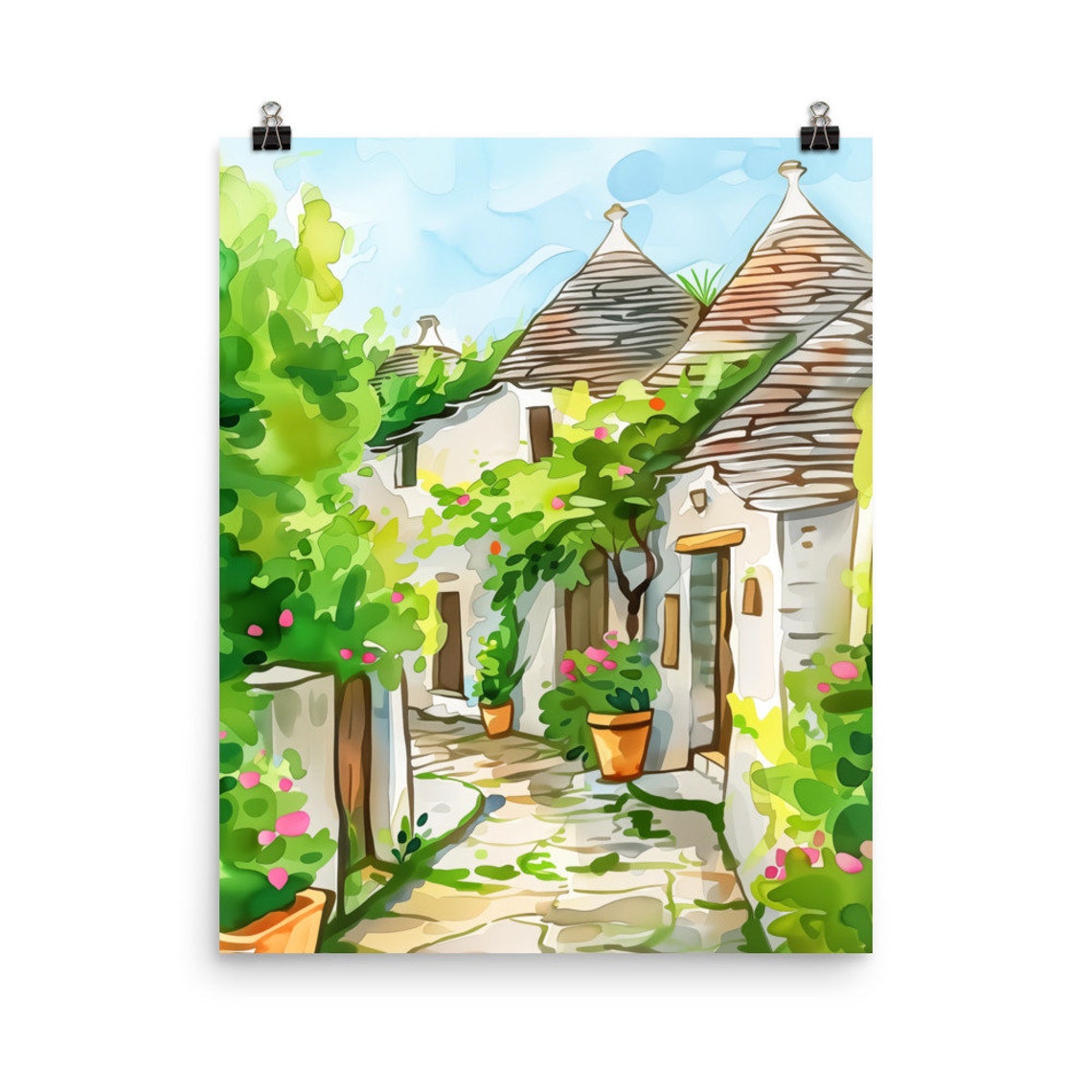 Alberobello Italy Print, Trulli Village Wall Art, Puglia Countryside ...