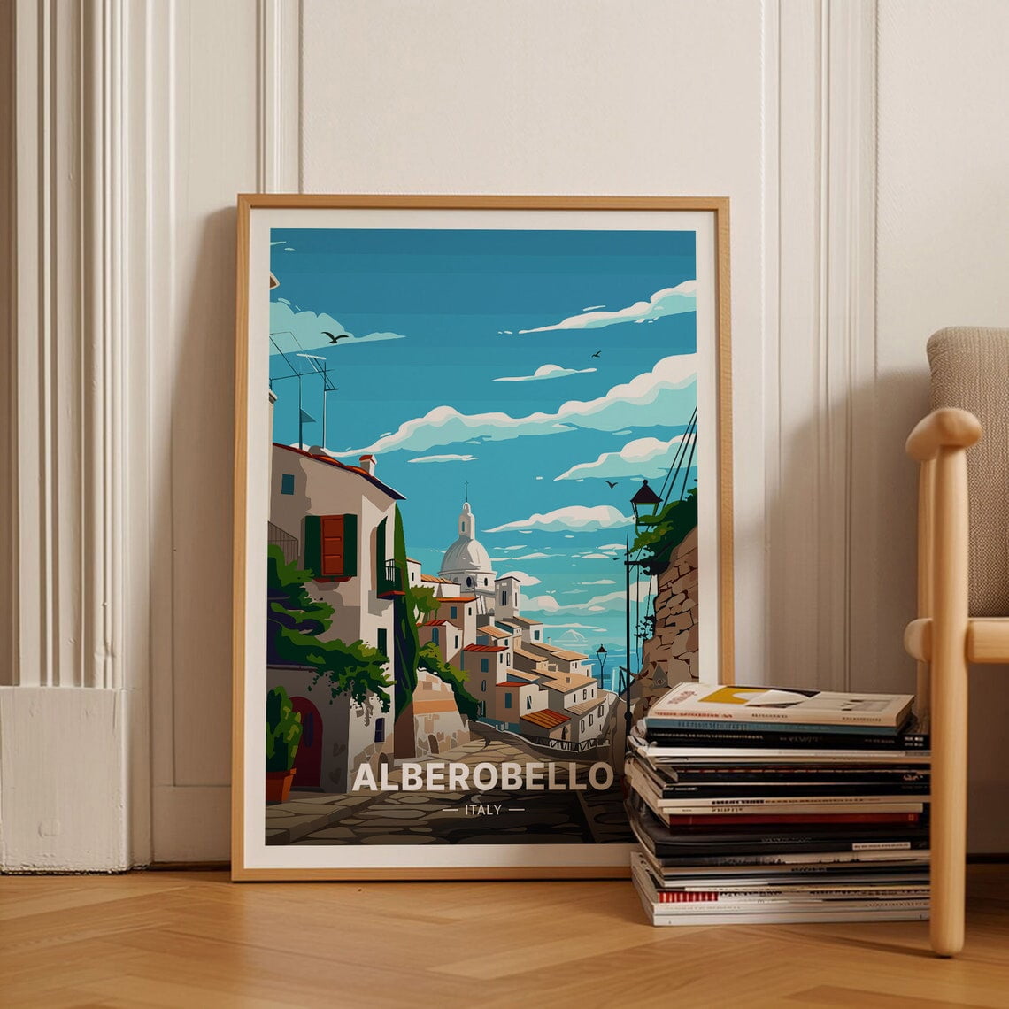 Alberobello Italy Travel Poster, Scenic Italian Landscape Wall Art ...