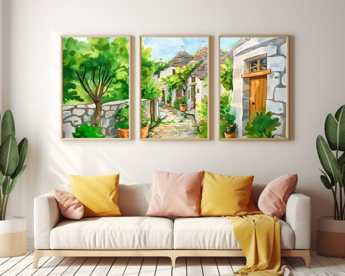 Alberobello Puglia Italian Village Wall Art Trulli House Decor ...