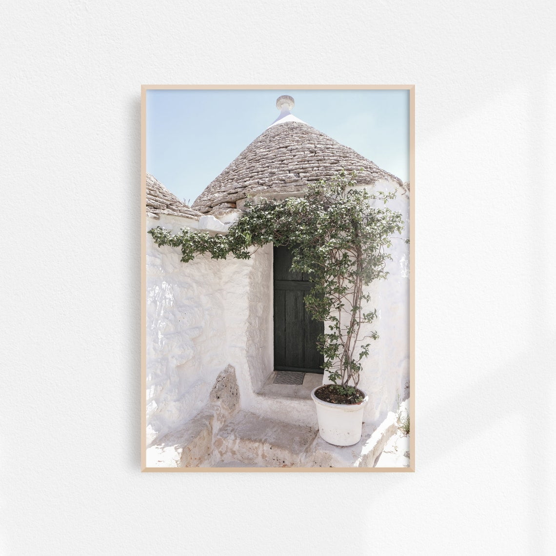 Alberobello Trulli Print Italy Wall Art White & Green Printable Art ...