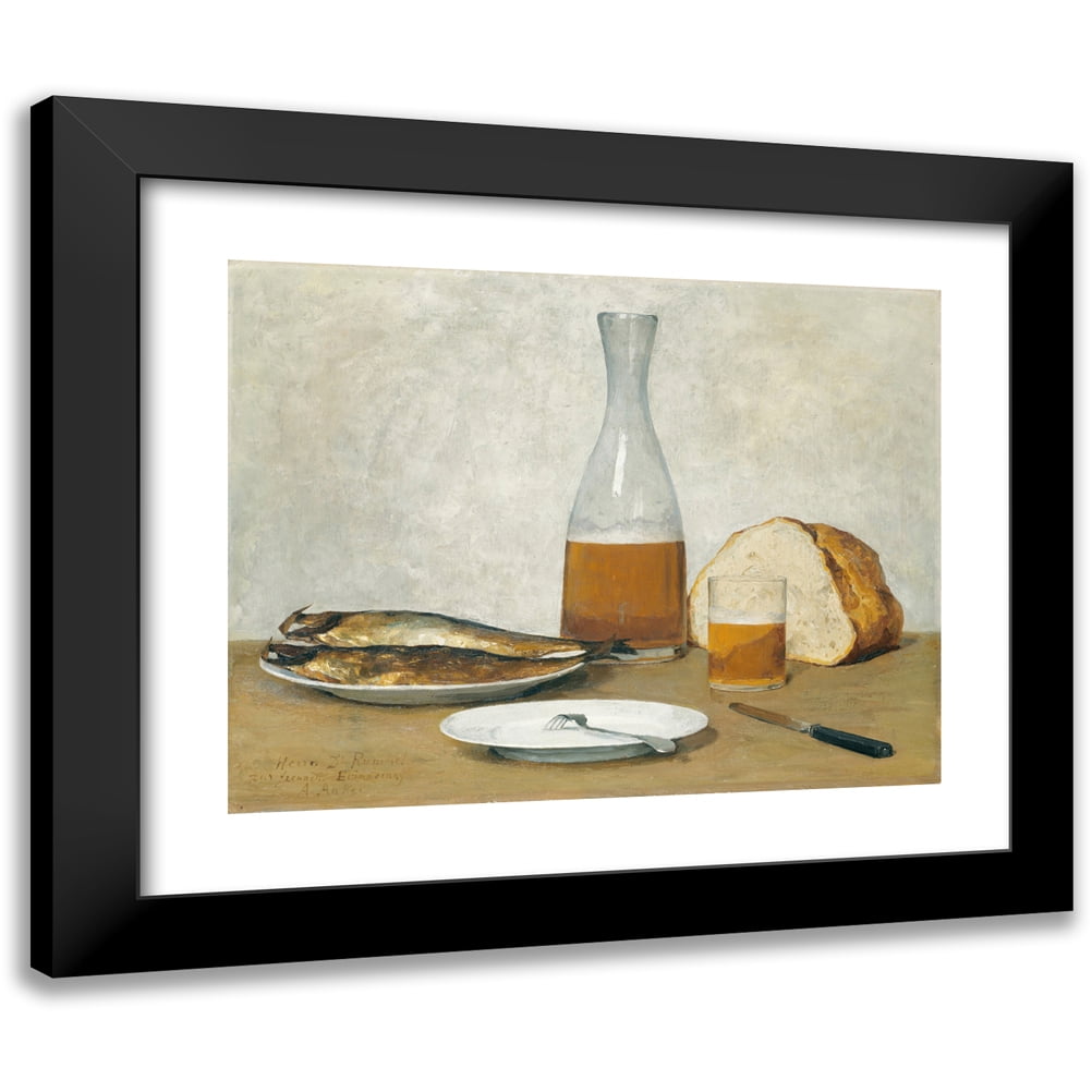 Albert Anker 14x12 Black Modern Framed Museum Art Print Titled - Still ...