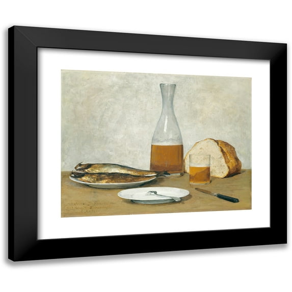 Albert Anker 14x12 Black Modern Framed Museum Art Print Titled - Still ...