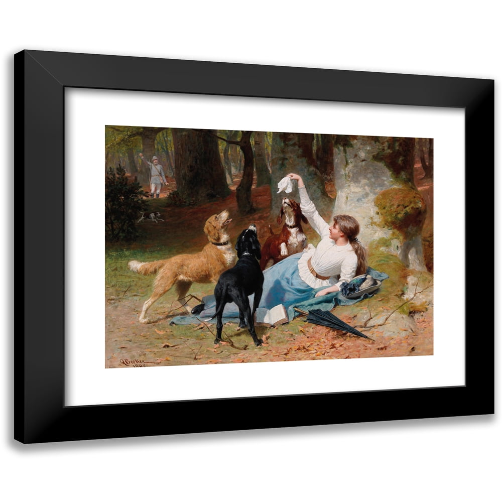 Albert Becker 24x19 Black Modern Framed Museum Art Print Titled - Found ...