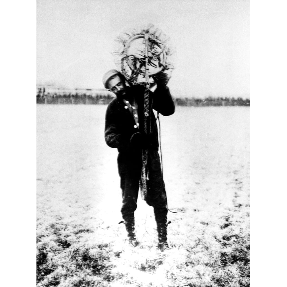 Albert Berry Carries His Parachute On His Shoulder. He Was The First ...
