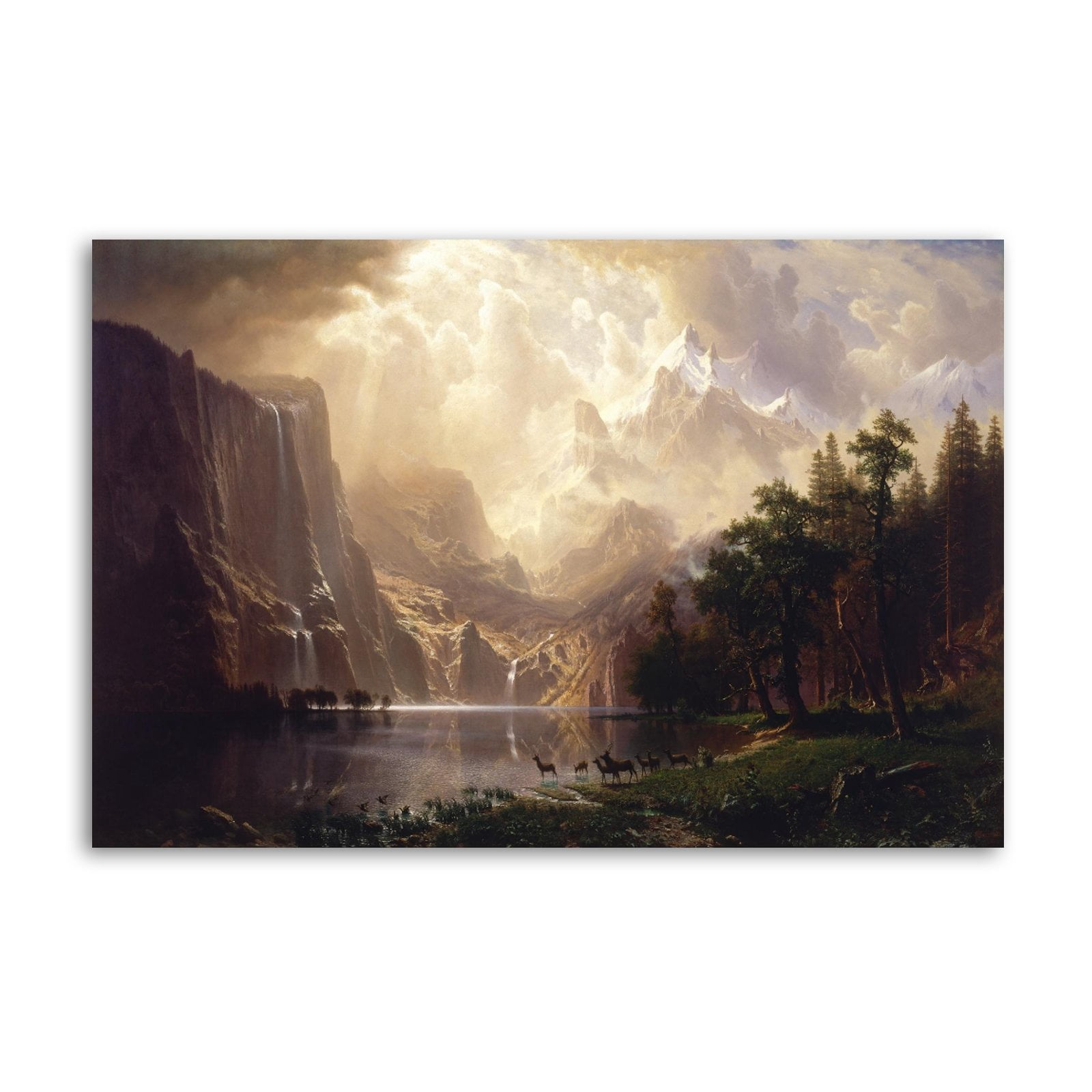 Albert Bierstadt Among The Sierra Nevada Print Photo Art Painting ...