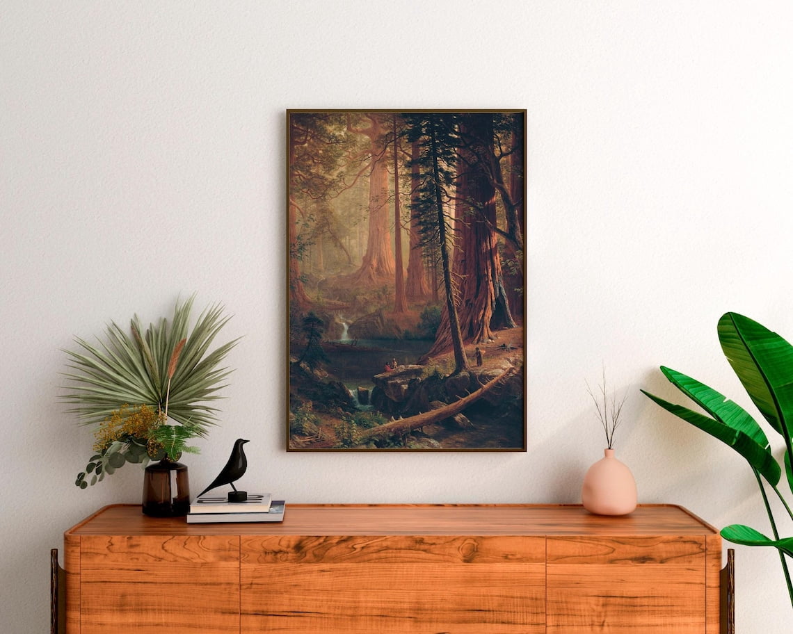 Albert Bierstadt - Giant Redwood Trees Of California. Art, Nature ...
