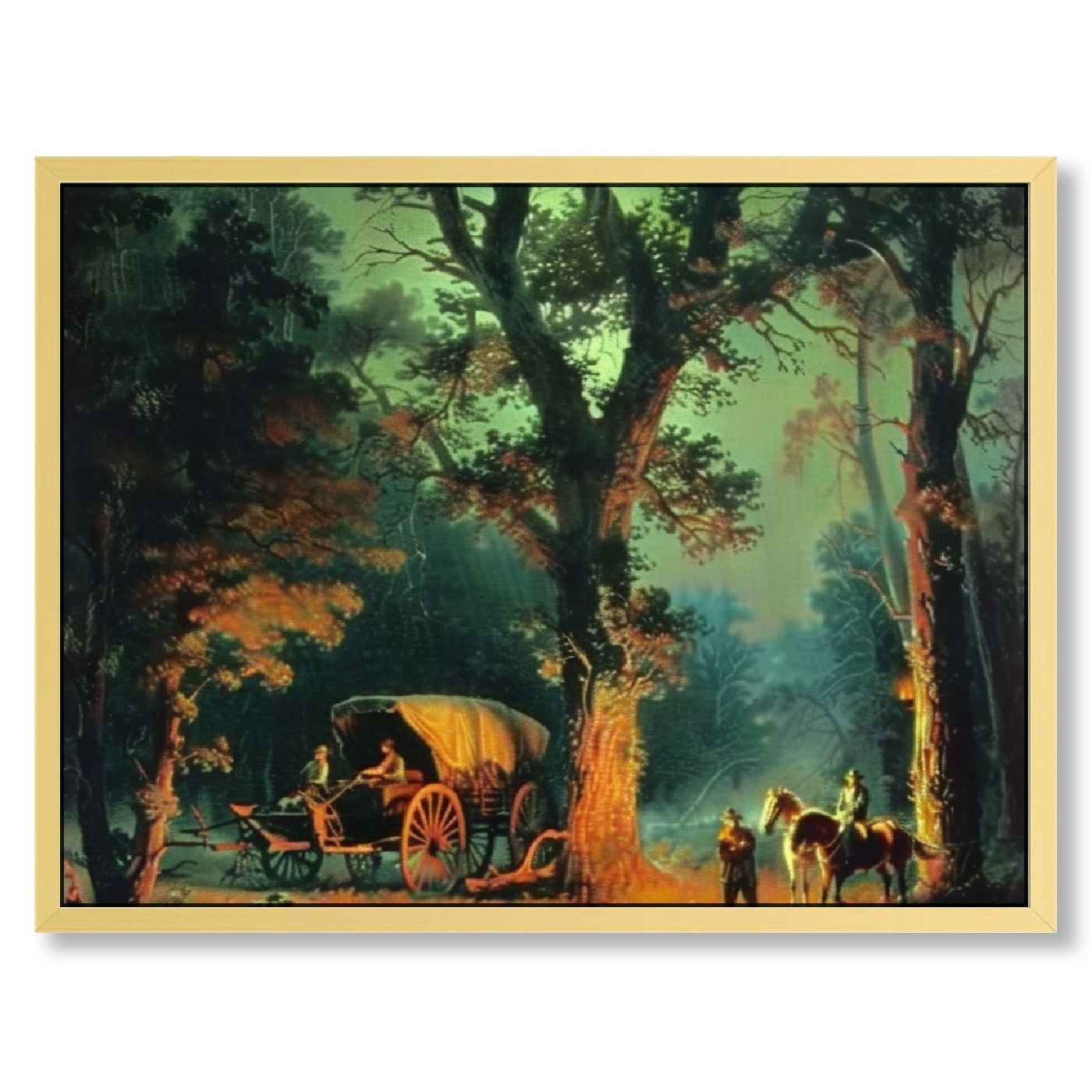 Albert Bierstadt - Oregon Trail, Art Print Wall Deco - Walmart.com