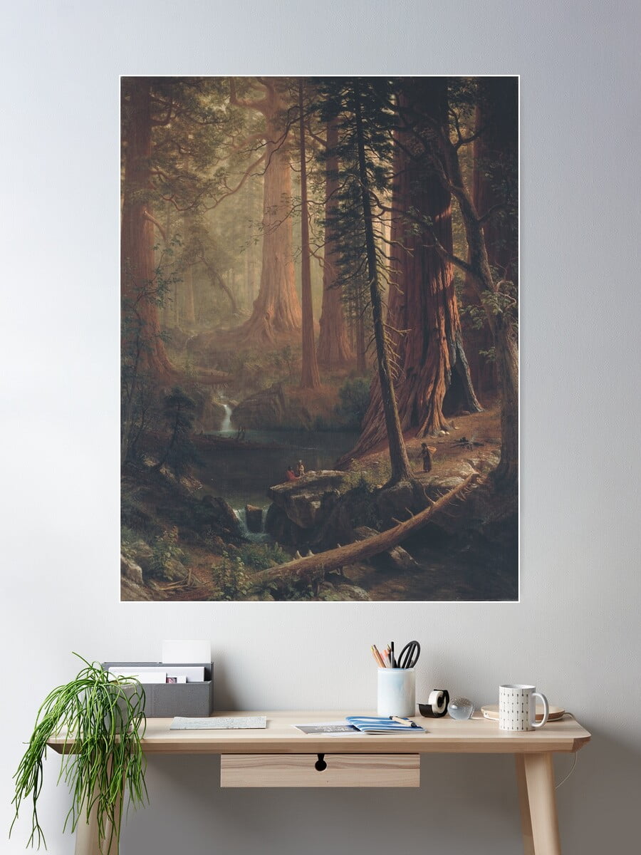 Albert Bierstadt'S Giant Redwood Trees Of California Poster Wall Art ...