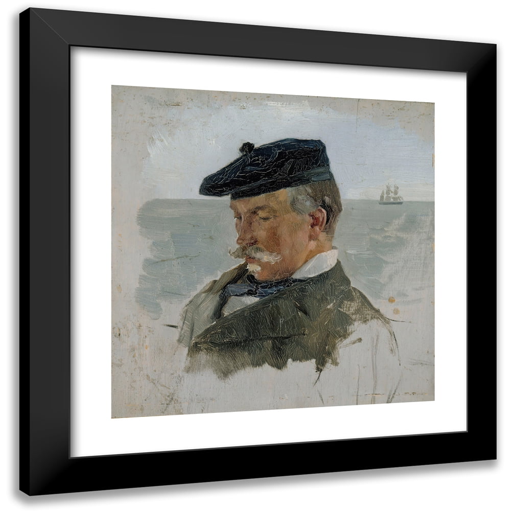 Albert Edelfelt 12x12 Black Modern Framed Museum Art Print Titled ...