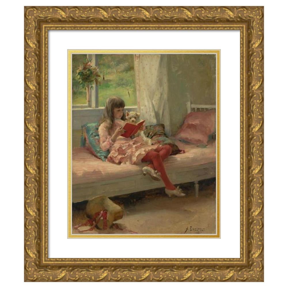 Albert Edelfelt 12x14 Gold Ornate Wood Frame and Double Matted Museum ...