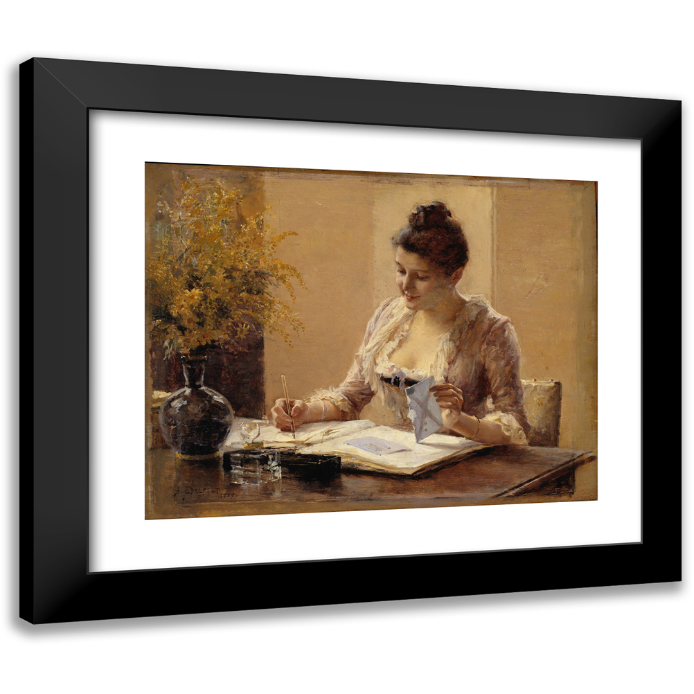 Albert Edelfelt 14x12 Black Modern Framed Museum Art Print Titled ...