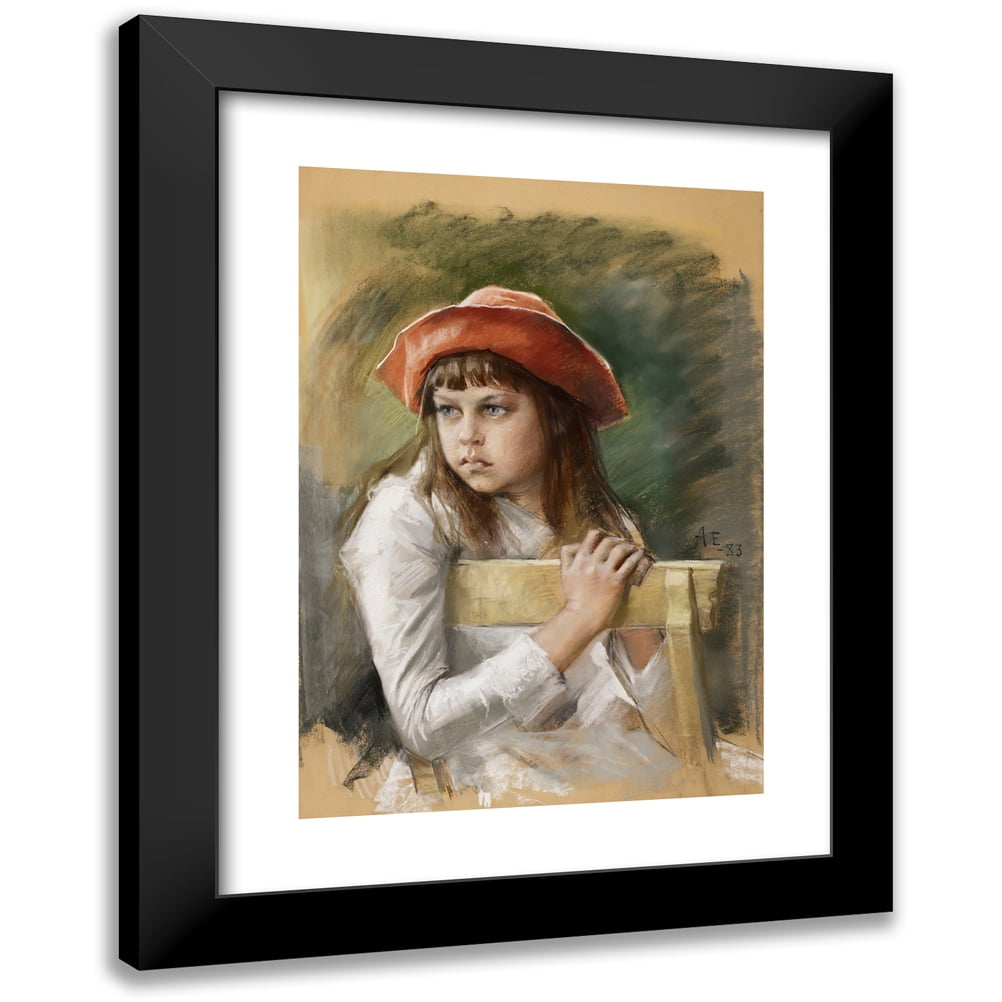 Albert Edelfelt 14x18 Black Modern Framed Museum Art Print Titled - Portrait of the Artist's ...
