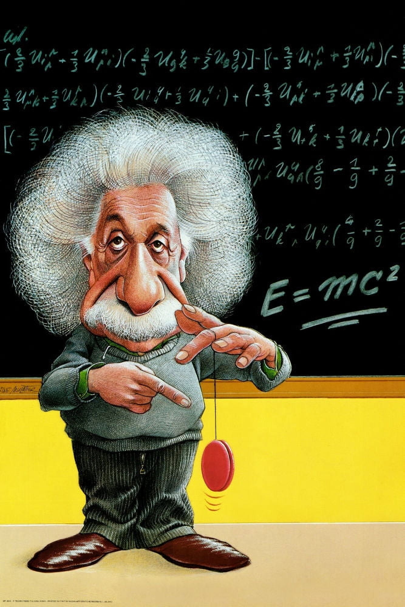 Albert Einstein Emc2 Poster #JJ10102 24x36 24inx36in Multi Color ...