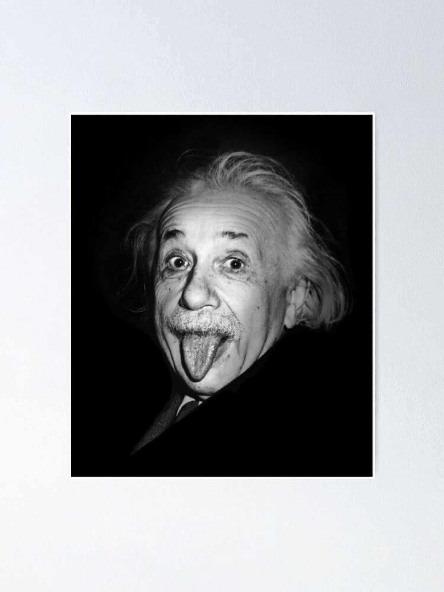 Albert Einstein Genius Tongue Funny Canvas Poster Decor Landscape ...