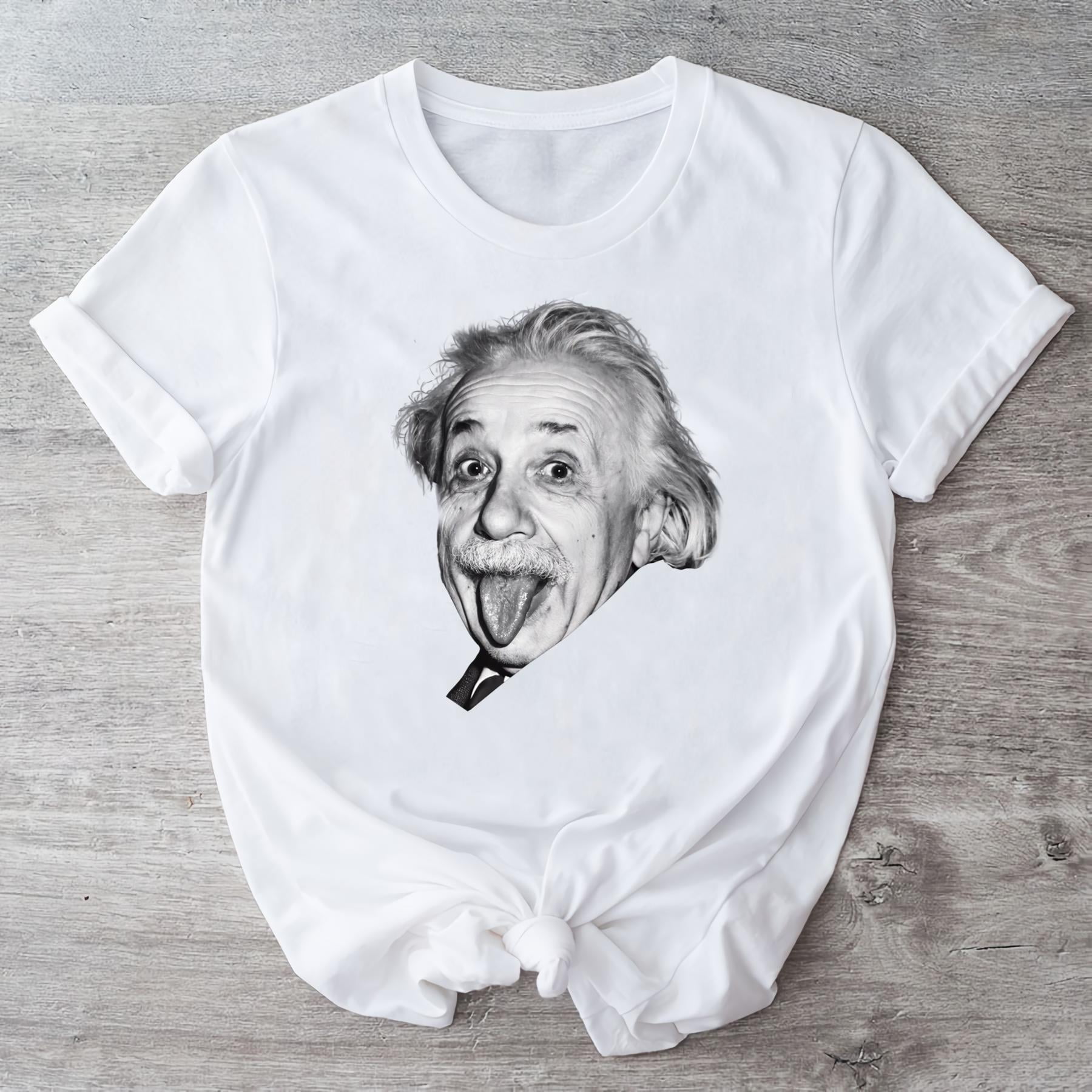 Albert Einstein Genius Tongue Funny Classic T-Shirt-TH10591 - Walmart.com