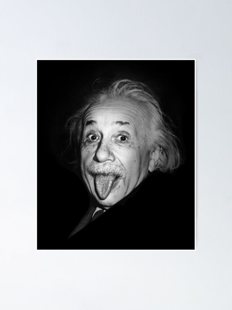 Albert Einstein Genius Tongue Funny Fashion Art Decor Frame - Walmart.com