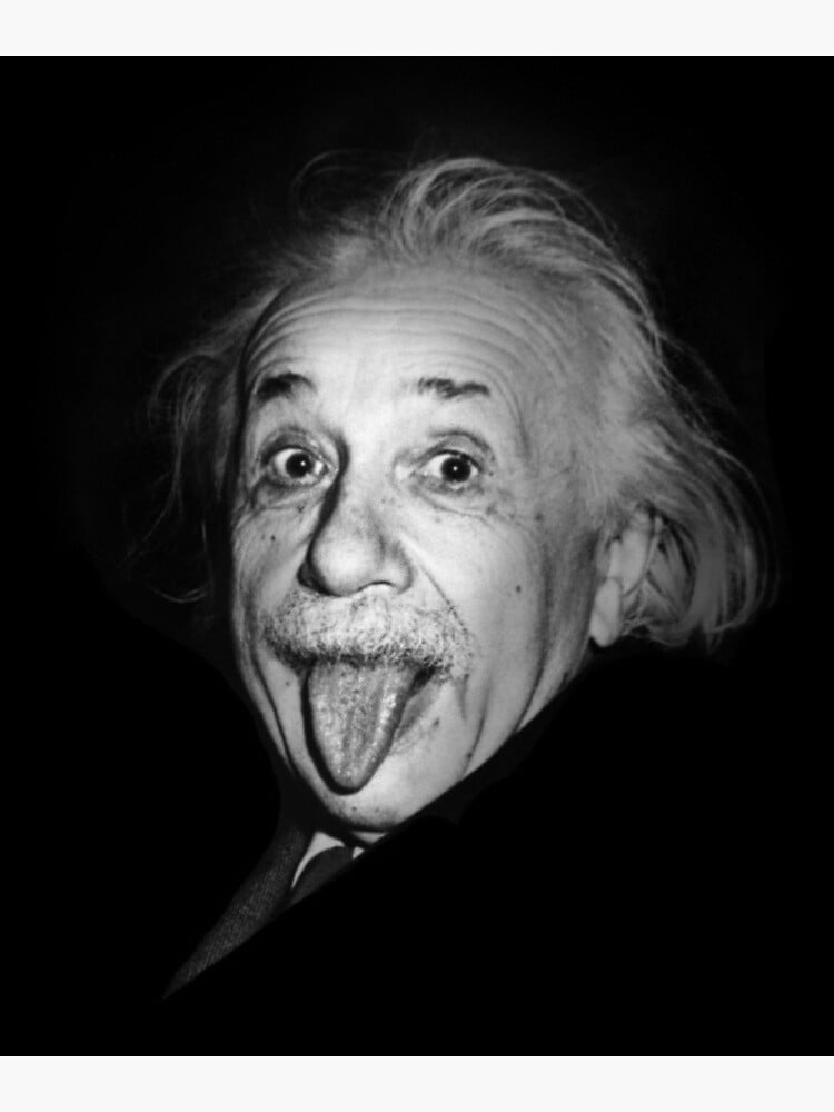 Albert Einstein Genius Tongue Funny Modern Art Decor Unframe - Walmart.com