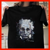 Albert Einstein Portrait T-Shirt - Genius Scientist Physics Formula Art ...