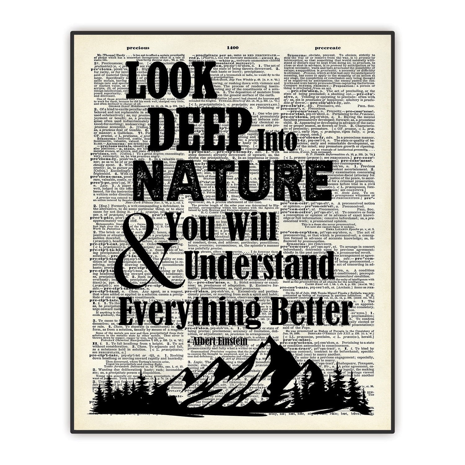 Albert Einstein Quote Print, Inspirational Wall Art, Look Deep Into ...