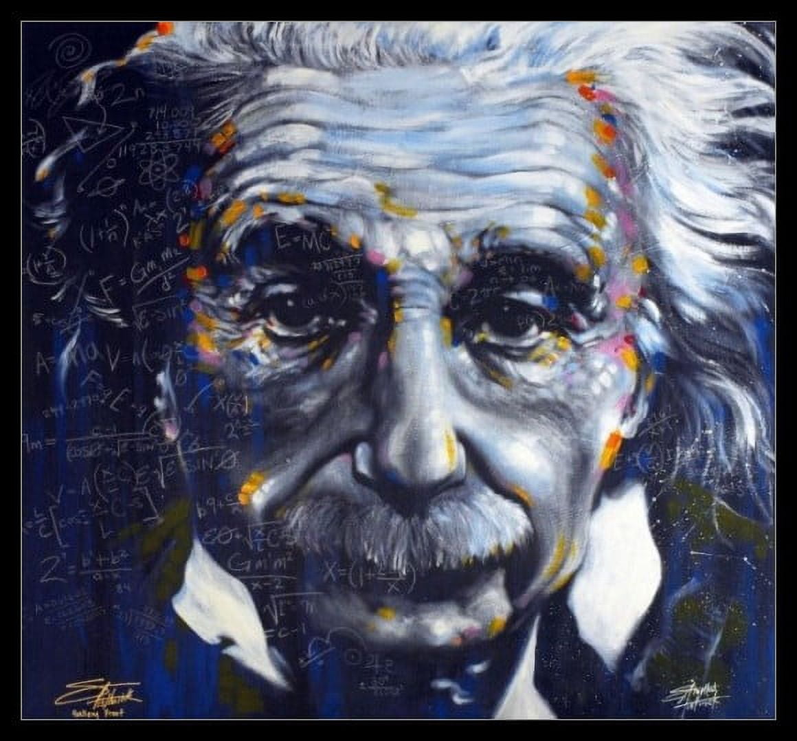 Albert Einstein - Stephen Fishwick Laminated & Framed Poster (24 X 36 ...