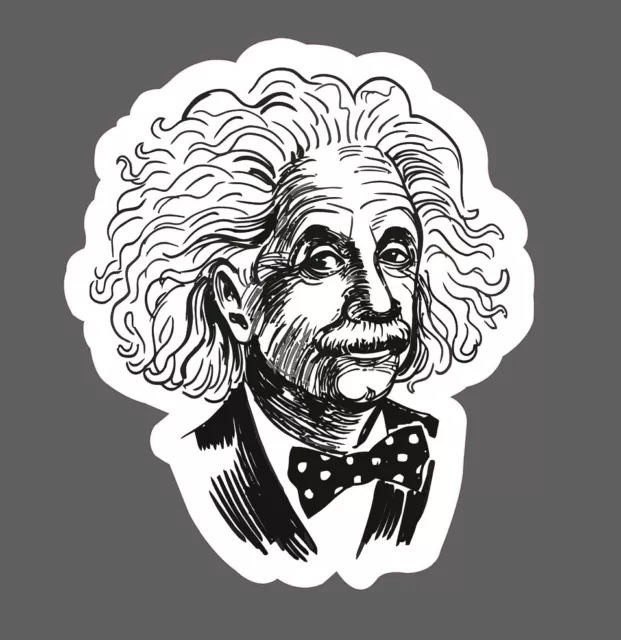 Albert Einstein Sticker Portrait Waterproof Sticker Phone Decal Water ...