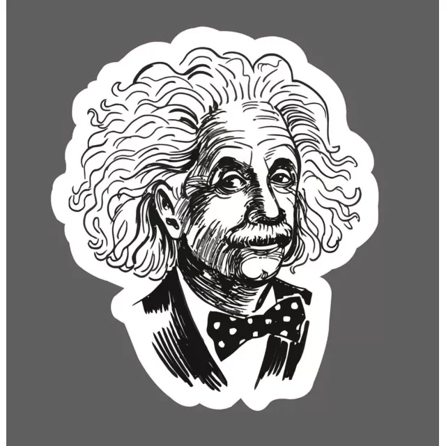 Albert Einstein Sticker Portrait Waterproof Sticker Phone Decal Water ...