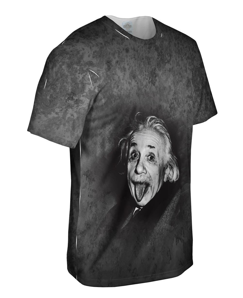 Albert Einstein Sticks Out His Tongue Mens T-Shirt All Over Print ...