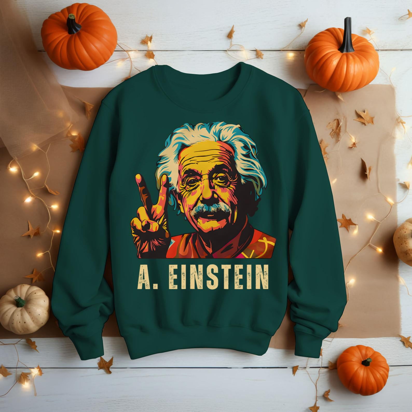 Albert Einstein T-Shirt, Einstein & Peace Sign Retro Shirt, Science ...
