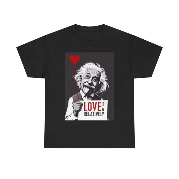 Albert Einstein Theory Of Love Science Humor Graphic Unisex Tee Shirt ...
