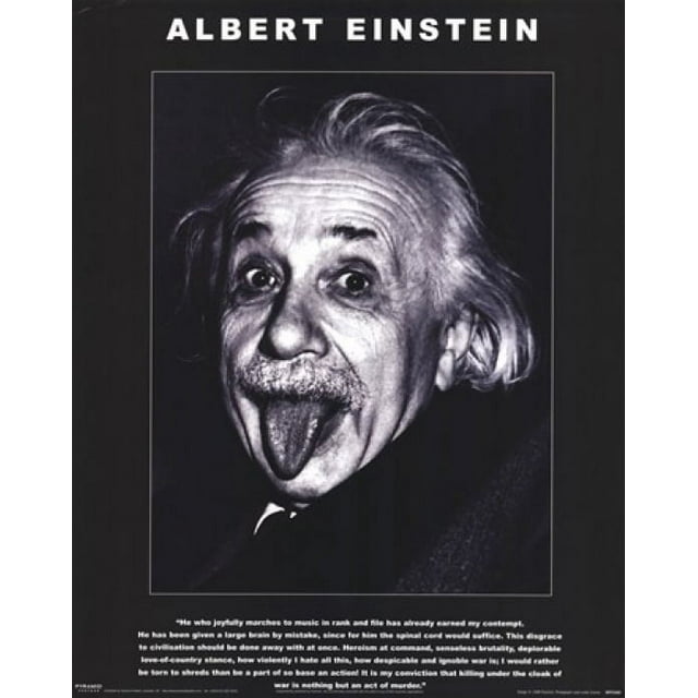 Albert Einstein - Tongue Quote Laminated Poster (16 x 20) - Walmart.com