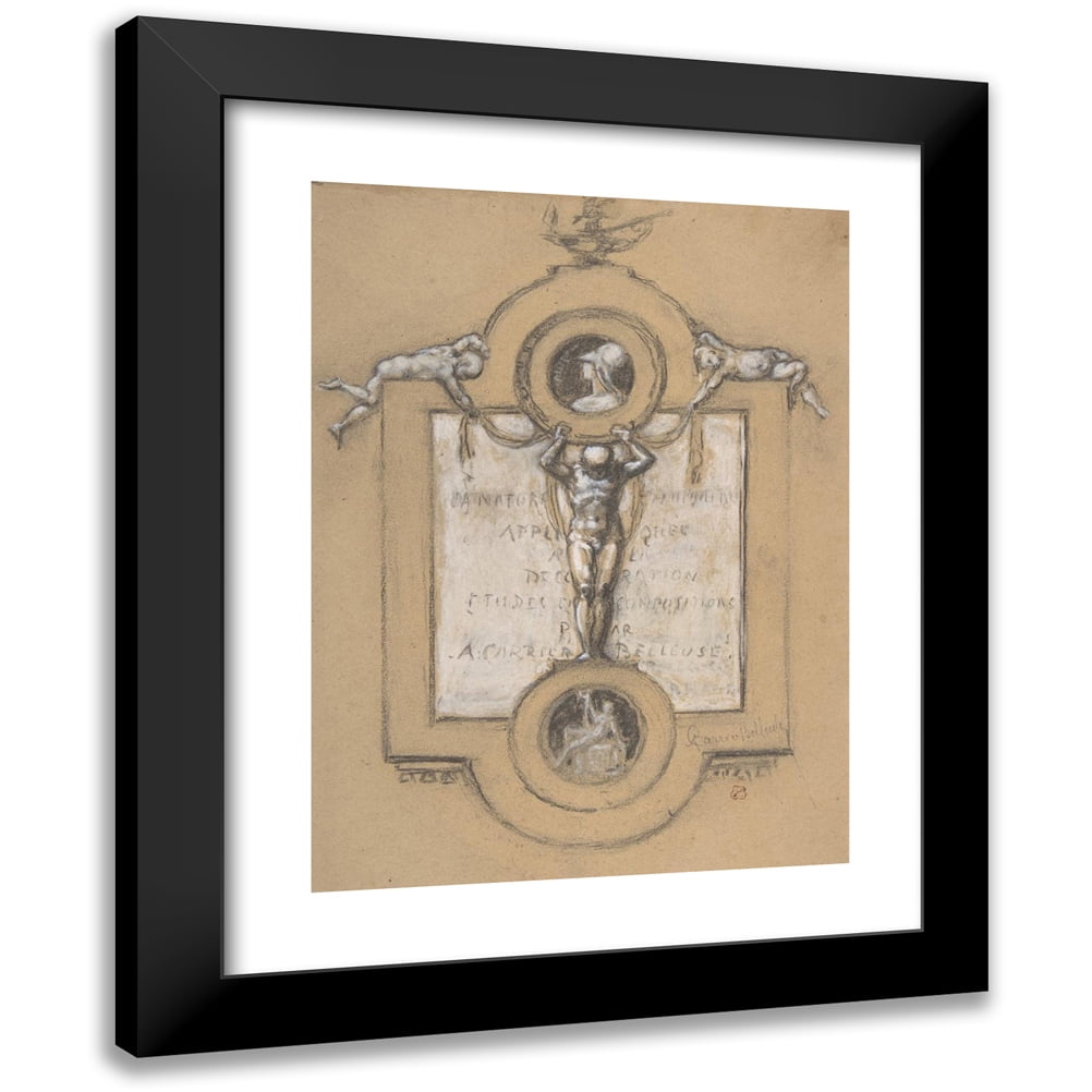 Albert-Ernest Carrier-Belleuse 19x24 Black Modern Framed Museum Art ...