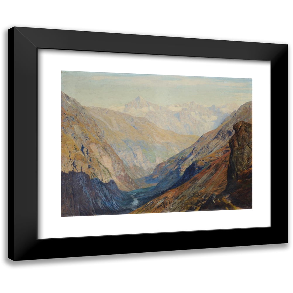 Albert Gos 18x15 Black Modern Framed Museum Art Print Titled - View of ...