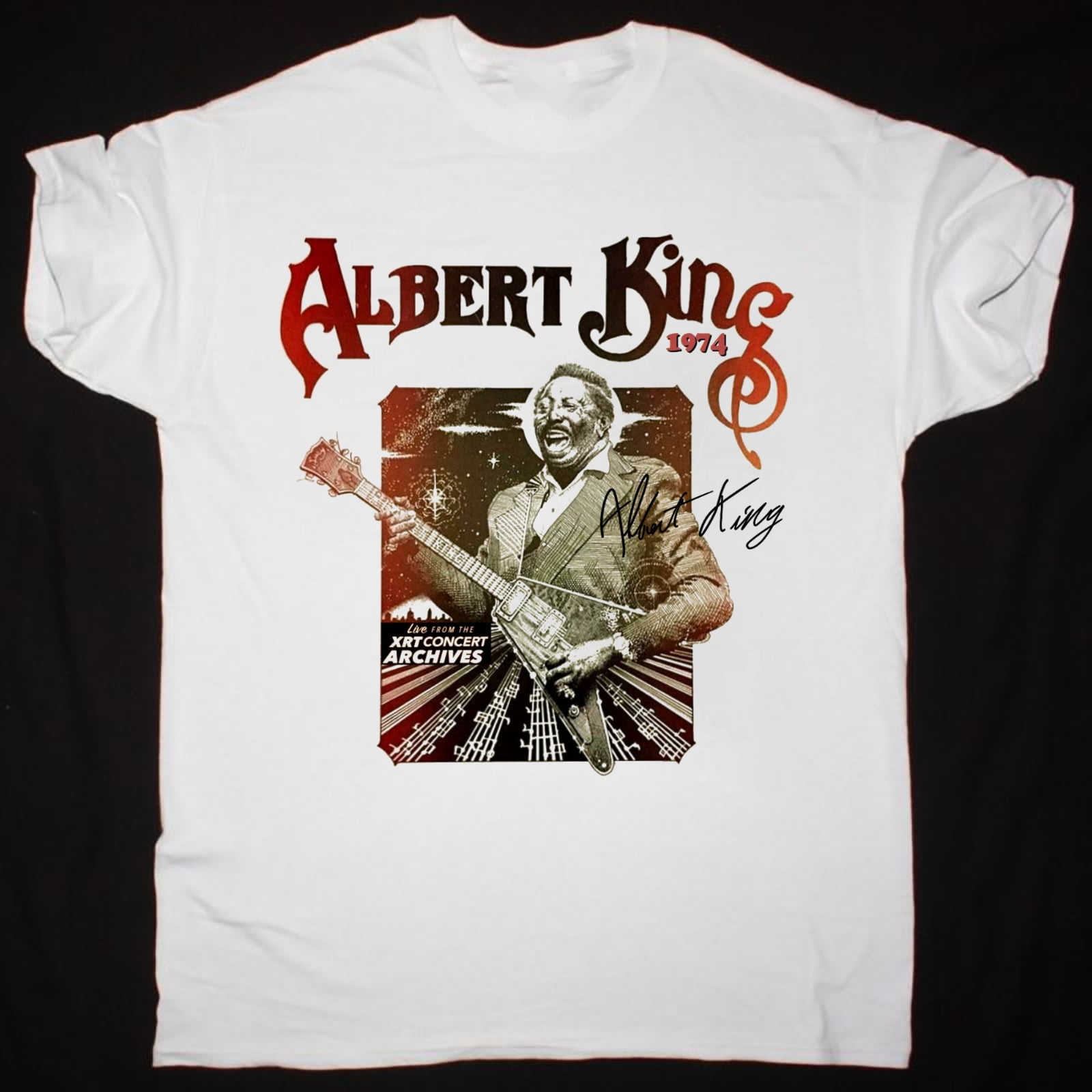 Albert King Signature T-Shirt Short Sleeve Cotton White S to 5XL US019 ...