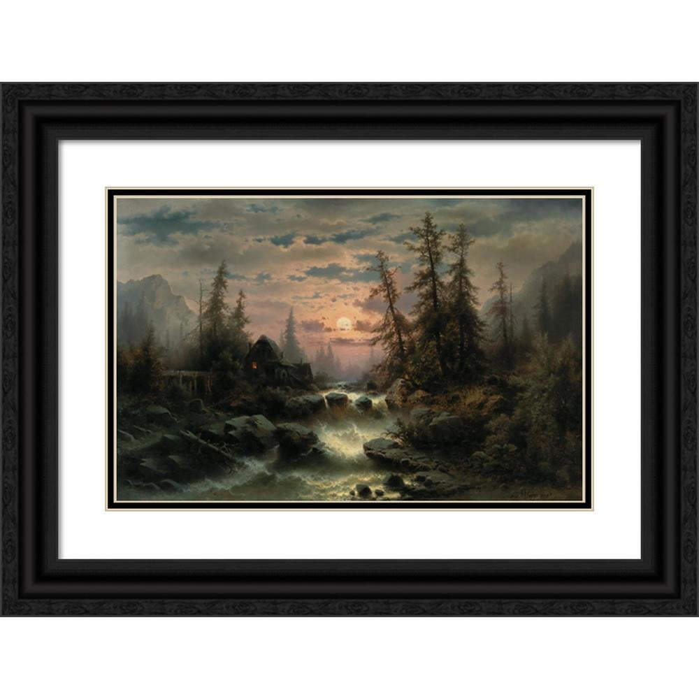 Albert Rieger 24x17 Black Ornate Framed Double Matted Museum Art Print ...