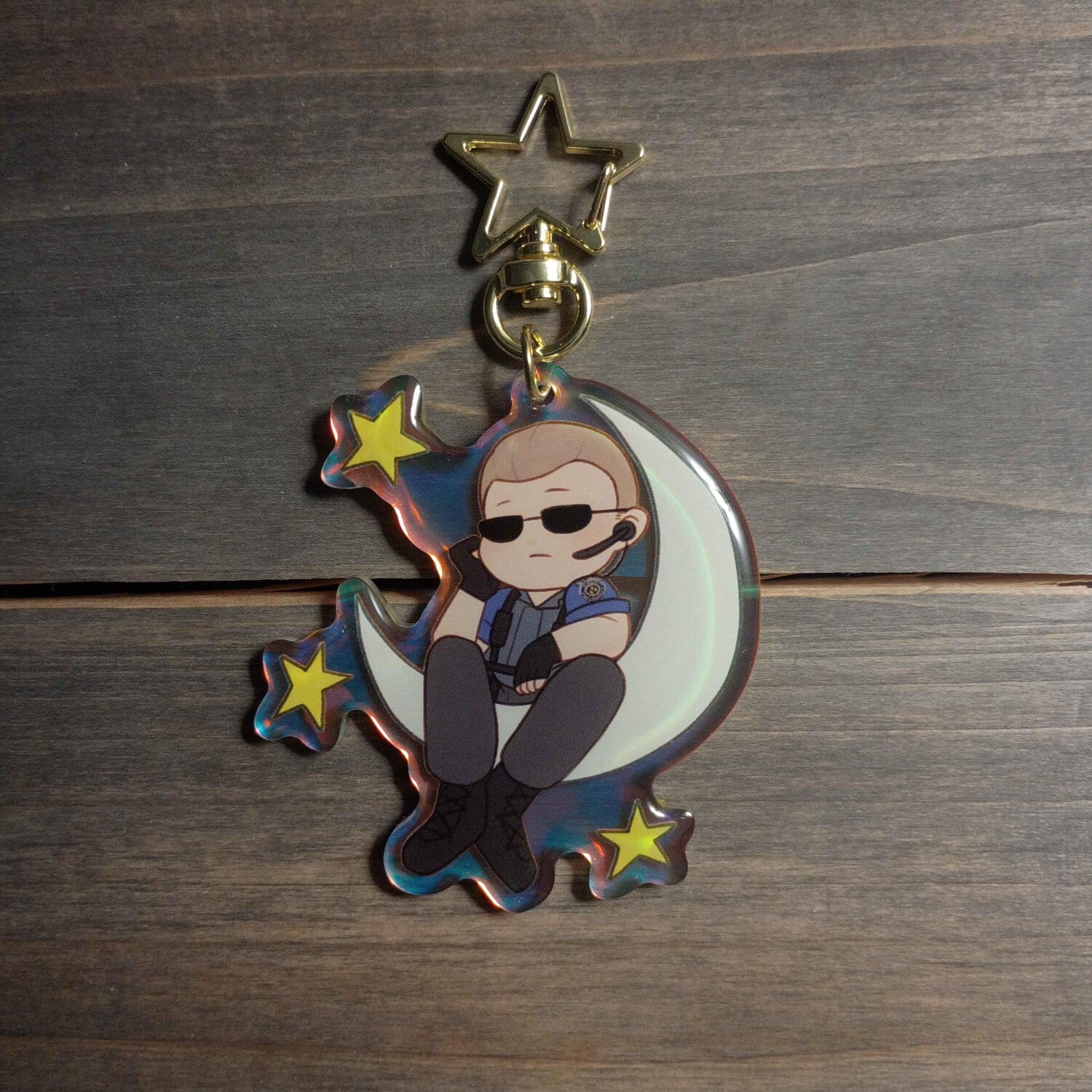 Albert Wesker Moon and Stars | 2.5 Rainbow Acrylic Charm" (1 keychain ...