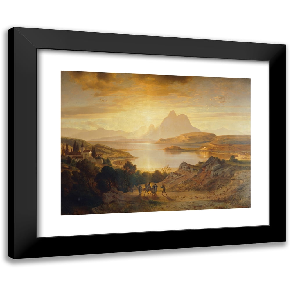 Albert Zimmermann 14x12 Black Modern Framed Museum Art Print Titled ...