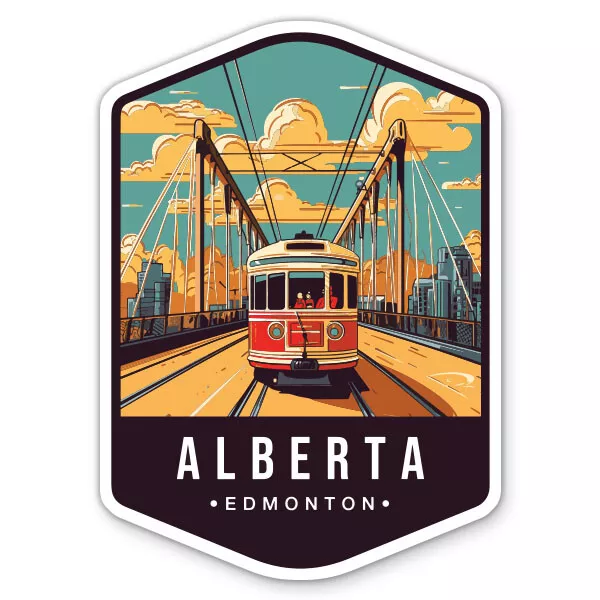 Alberta Canada Edmonton Badge Travel Sticker Phone Decal Water Bottle ...